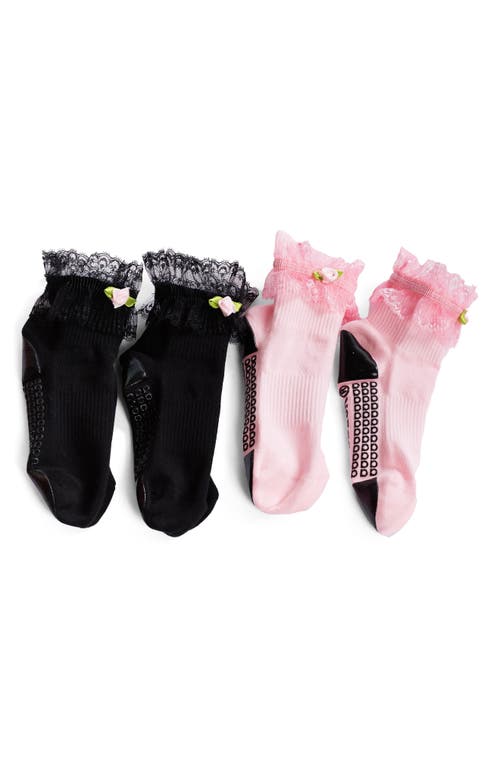 AREBESK Diana Ruffle 2-Pack Grip Socks